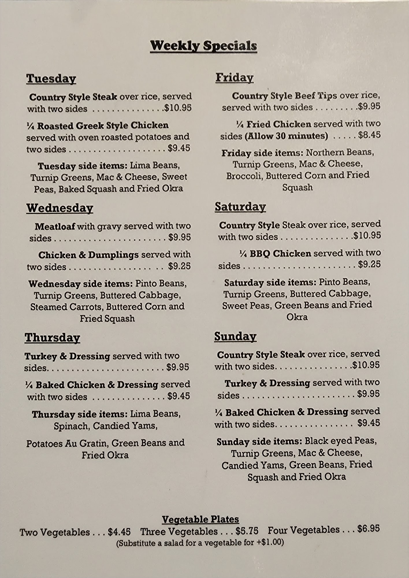 Mountain View Restaurant Menu (Updated 09/2025)